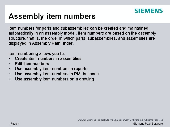 Solid Edge ST 5 Training Assembly Reports 2012
