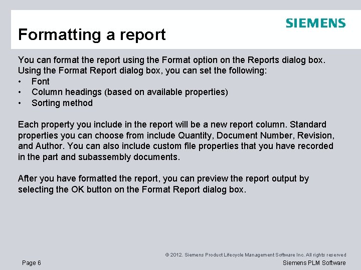 Solid Edge ST 5 Training Assembly Reports 2012