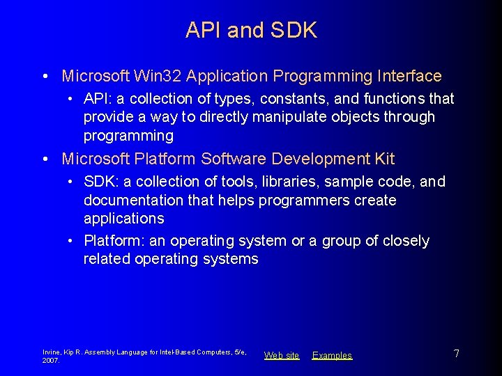 Assembly Language for IntelBased Computers 5 th Edition