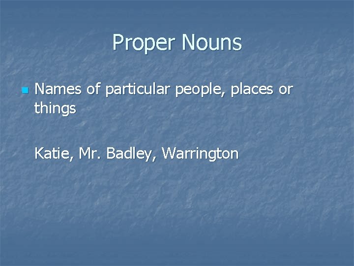 Mrs Littlewoods guide to NOUNS By the end