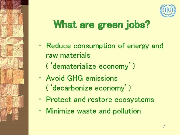 Sustainable Development and Green Jobs an overview Research