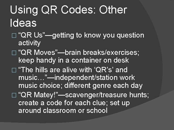 Presentation by Jenna Hobson CRACK THE CODE USING