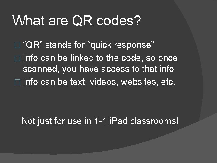 Presentation by Jenna Hobson CRACK THE CODE USING