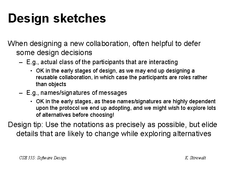 Synthetic OO Design Concepts Reuse Lecture 9 Collaboration
