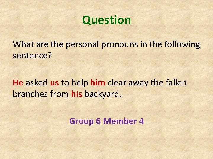 Parts of Speech Pronouns 12 b Pronoun A