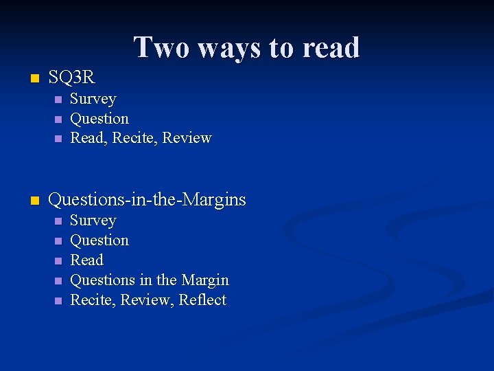 Surveying a Chapter Marking a Textbook Three Steps
