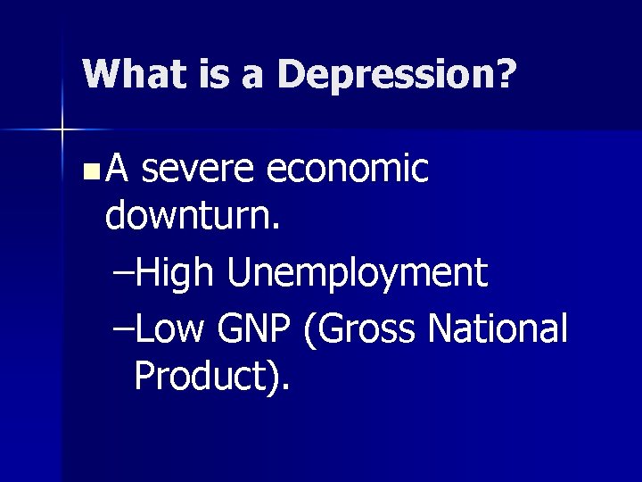 The Economics of the Great Depression Mr Brink