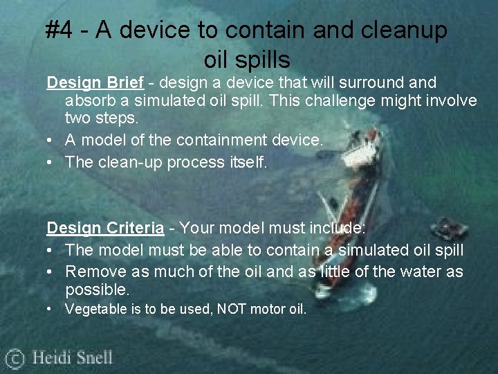 Water Design Challenge Design and build a device