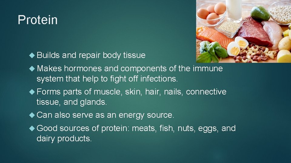 6 Essential Nutrients Nutrients Substances in foods that