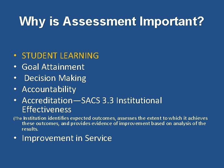 JACKSON STATE UNIVERSITY ACADEMIC ASSESSMENT COMMITTEE WORKSHOP By