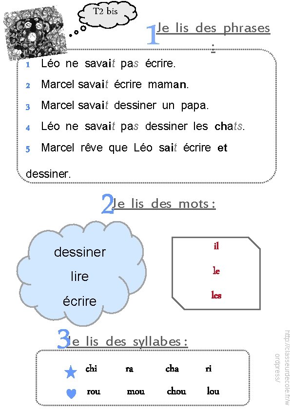 T 1 bis Je lis des phrases 1