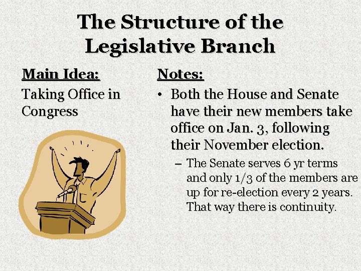 Unit 3 The Legislative Branch The Structure of