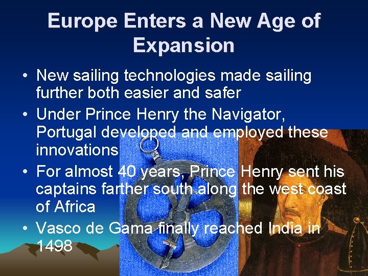 Europeans Embark on the Age of Exploration Chapter