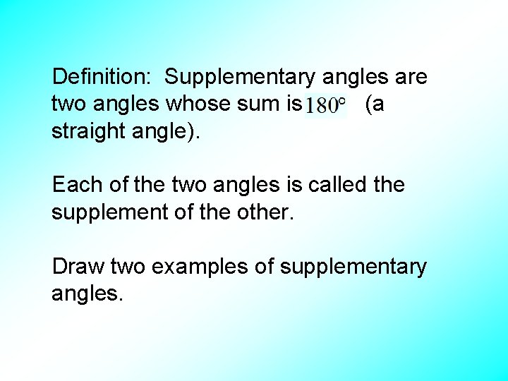 Lesson 2 2 Complementary and Supplementary Angles Objective