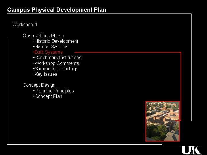 Campus Physical Development Plan Workshop 4 Observations Phase