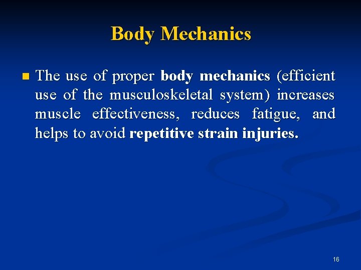 Fundamental Nursing Chapter 23 Body Mechanics Positioning and