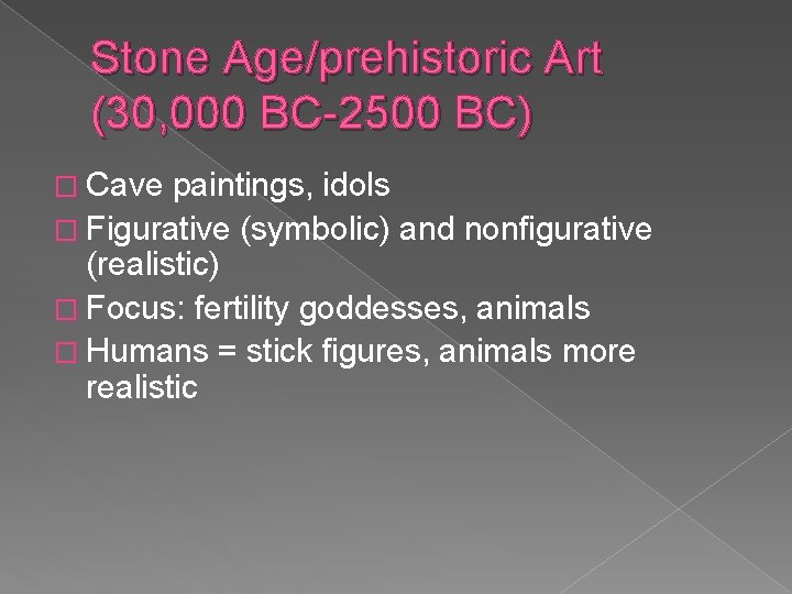 Art History An exceptionally brief crashcourse on 3000