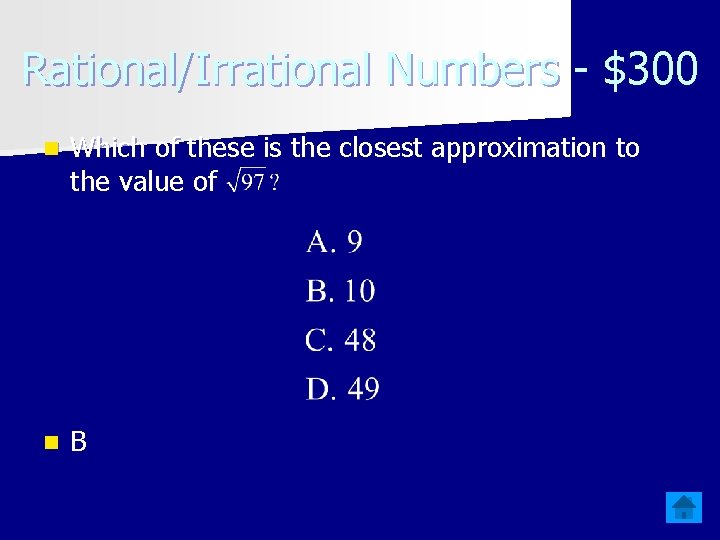 Math 8 Unit 2 Jeopardy SquareCube Roots Scientific