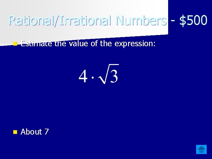 Math 8 Unit 2 Jeopardy SquareCube Roots Scientific
