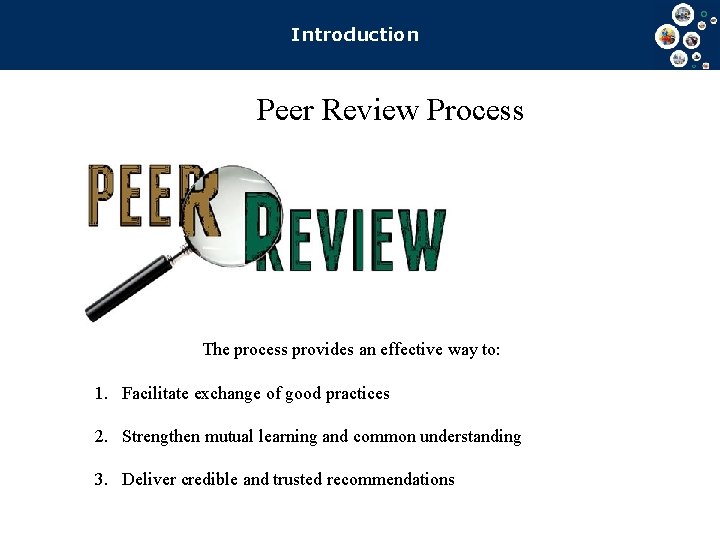 PEER REVIEW 2015 BULGARIA Introduction Peer Review Process