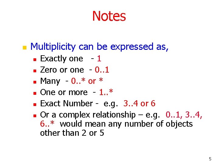 UML and Classes Objects and Relationships 2 Defining