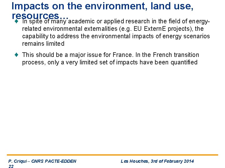 ENERGY TRANSITION IN FRANCE AND DEEP DECARBONISATION SCENARIOS
