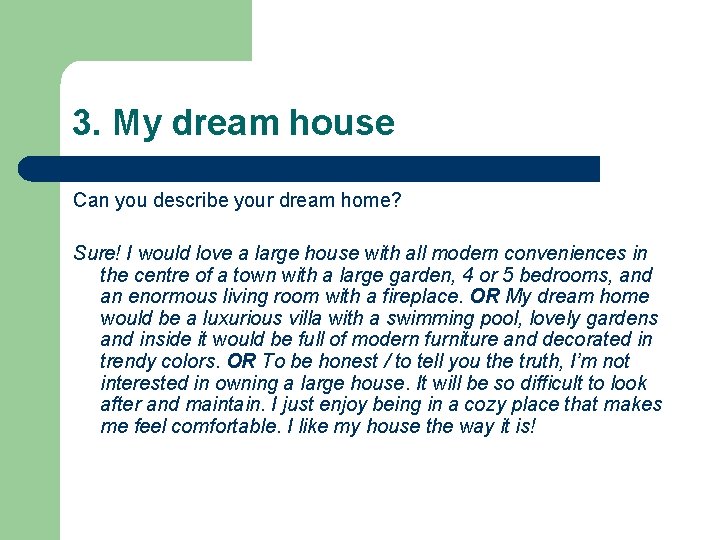 HOUSING 1 Introduction My home l My neighbourhood