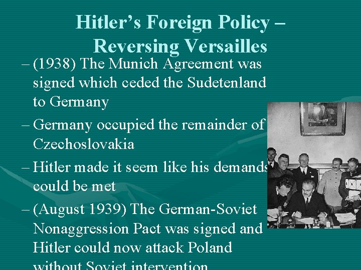 Foreign Policies of Hitler Regional and Global Impact