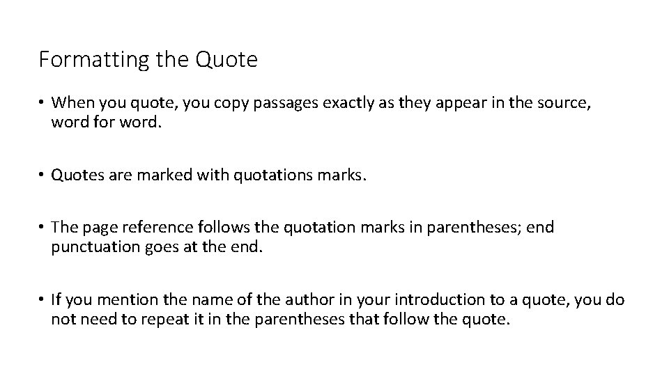 Integrating Quotes in A Research Paper Kimberly Livaudais