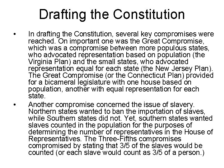 CHAPTER 2 THE CONSTITUTION The Colonial Background Conditions