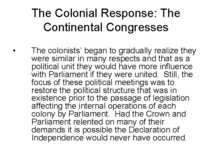 CHAPTER 2 THE CONSTITUTION The Colonial Background Conditions