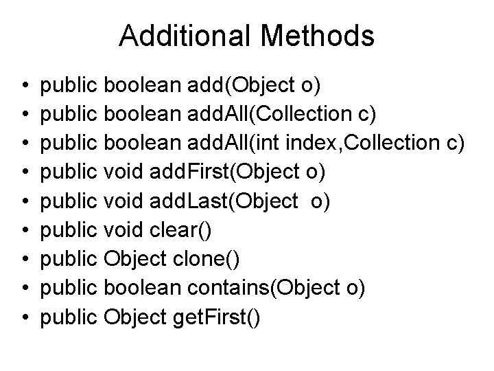 Data Structures Lakshmish Ramaswamy Removing Element public Object