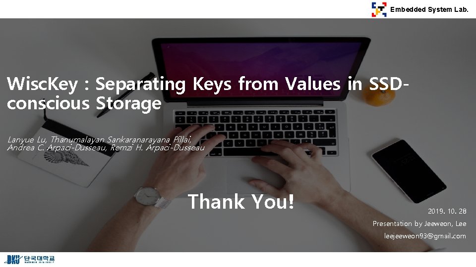 Embedded System Lab Wisc Key Separating Keys from