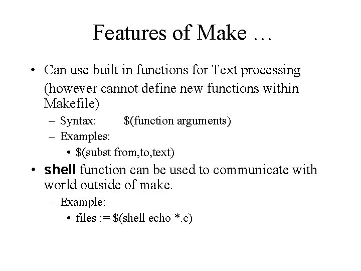 Introduction to Make Updated by Chirantana Sriram Fall