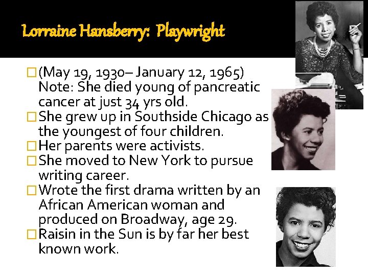 Introduction to A Raisin in the Sun By