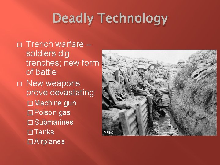 WORLD WAR I AND BEYOND 1914 1920 Standards