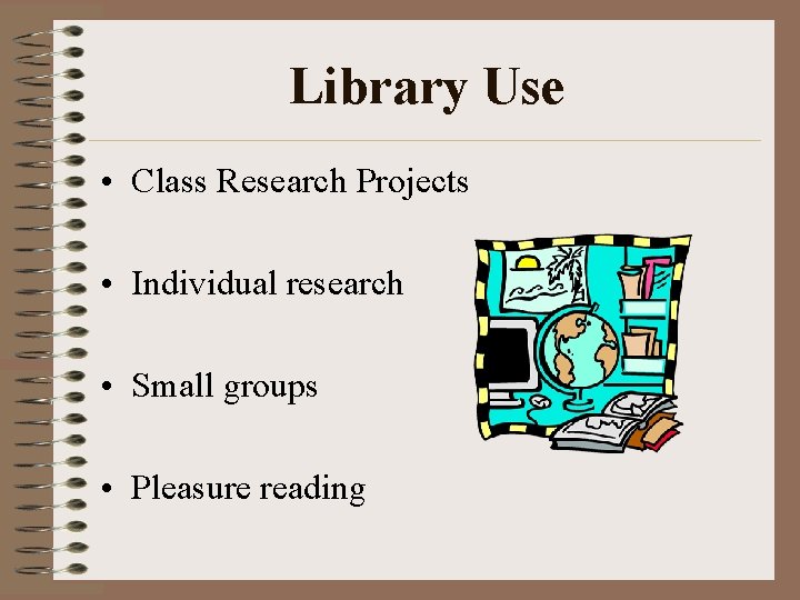 North Haven Middle School Library Orientation The Three