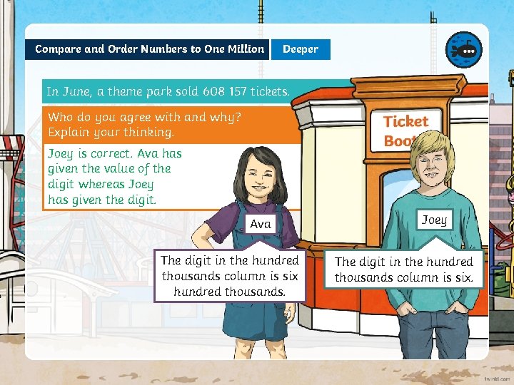 Aim Read write order and compare numbers to