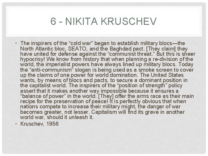 START OF THE COLD WAR DBQ 1 IRON
