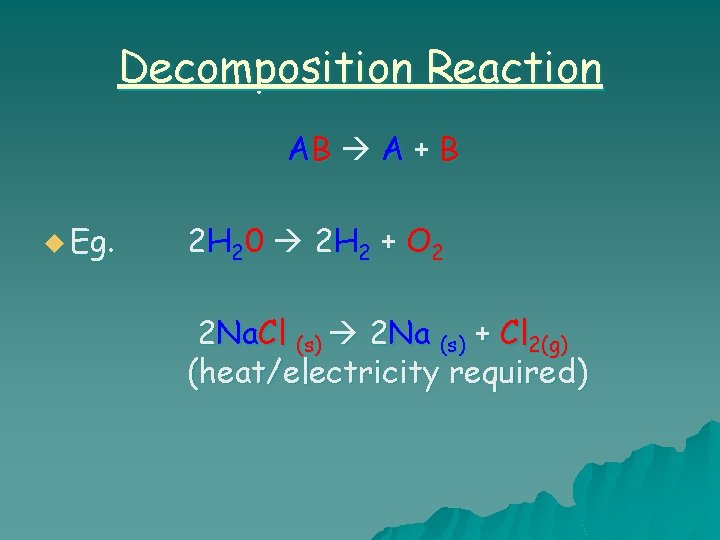 3 2 Synthesis Decomposition and Combustion Reactions Chemical