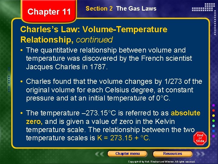 Chapter 11 Section 2 The Gas Laws Objectives