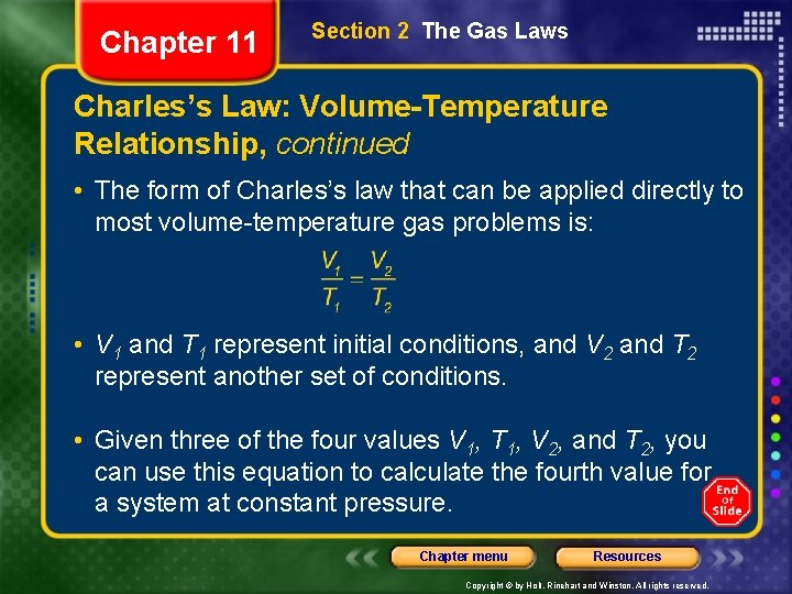 Chapter 11 Section 2 The Gas Laws Objectives