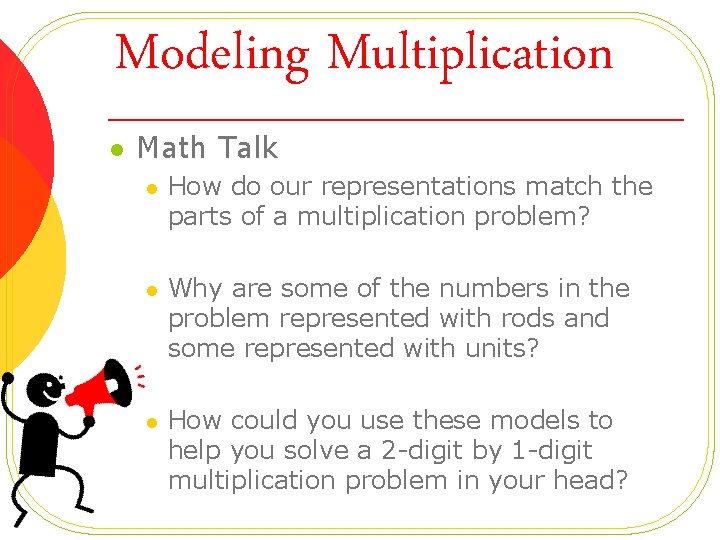 Multiplication with Base 10 Pieces 1 10 Modeling