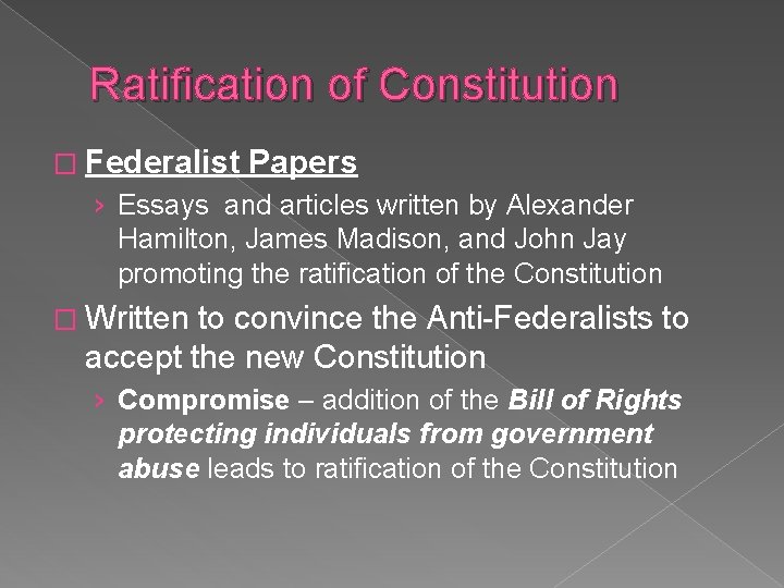The Constitution and the New Republic 1787 1800