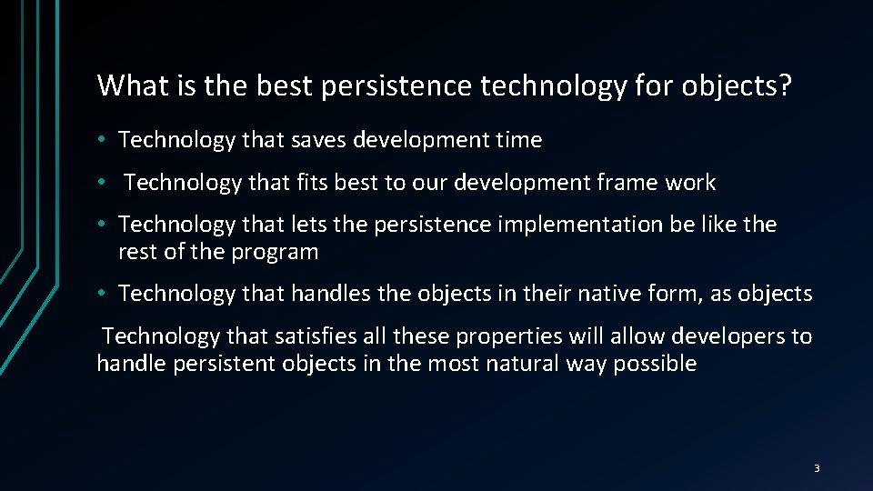 The Business Case for db 4 o Presented