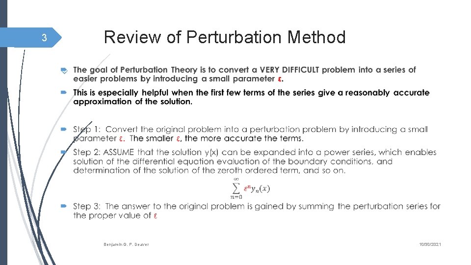 Section 7 1 7 2 Regular Perturbation Theory