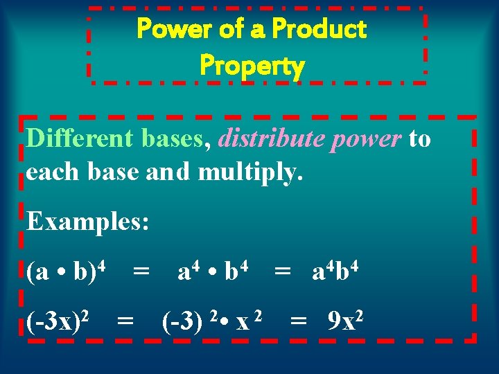 Multiplication and Division Properties of Exponents Exponent Vocabulary