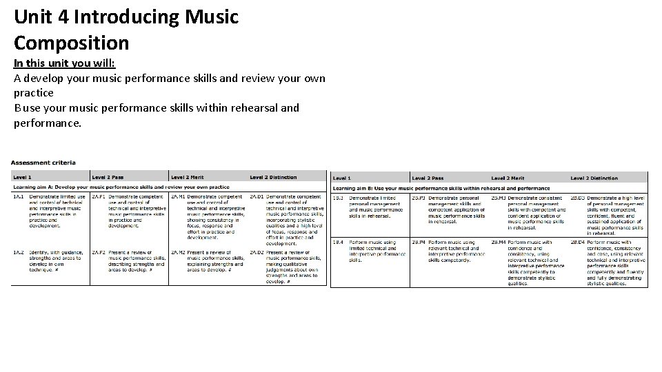 Music Btec Revision Tips Course Structure There are