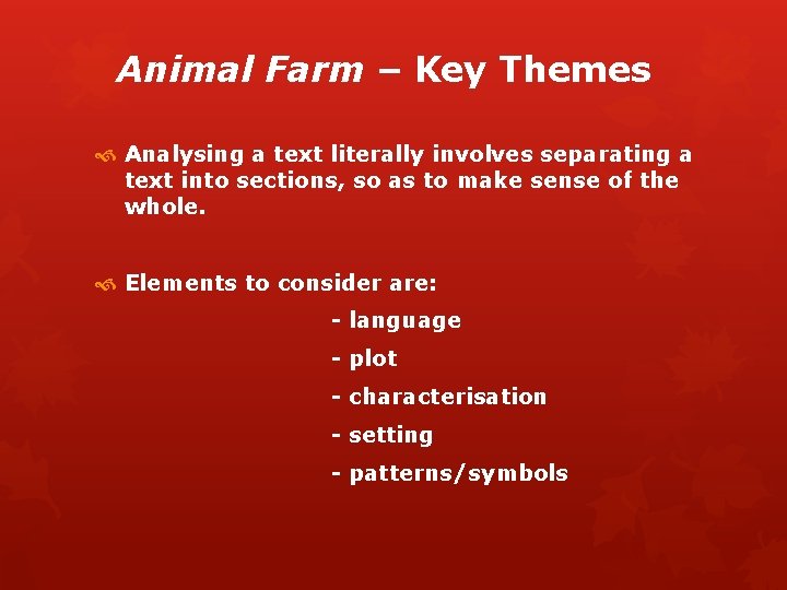 Animal Farm By George Orwell Background Many of