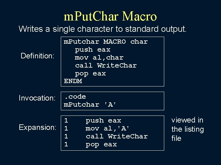 CS 2422 Assembly Language System Programming October 31